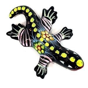 Accents | Ceramic Terracotta Hand Painted Lizard Salamander Mexican ...